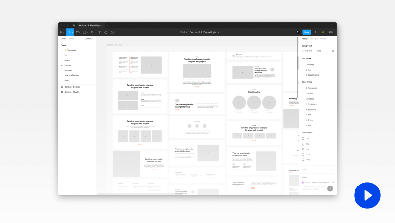 Sections Wireframe Kit for Figma